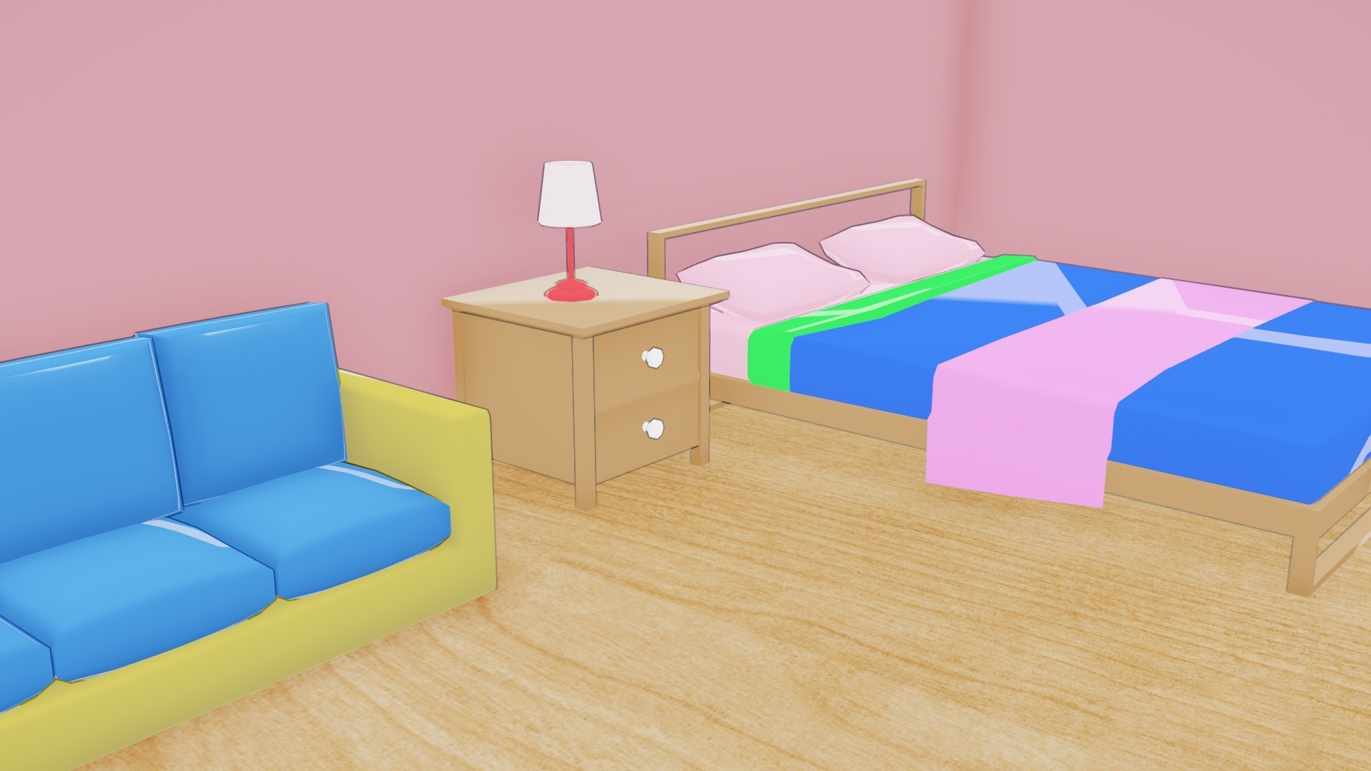 CARTOON DL MMD ROOM V1 PMX ( Original) DOWNLOAD - MMDPRO - BOOTH