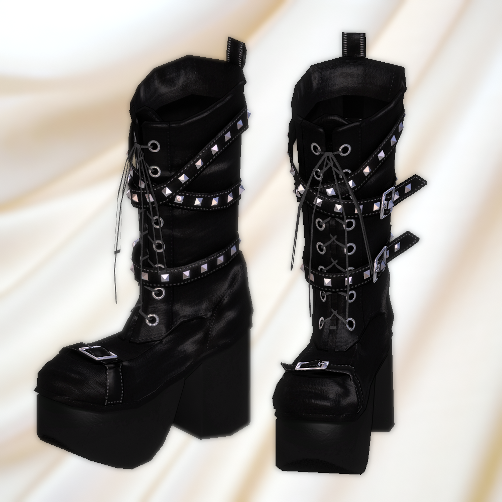 ベルトパンク厚底ブーツv2 - #ikshop - BOOTH