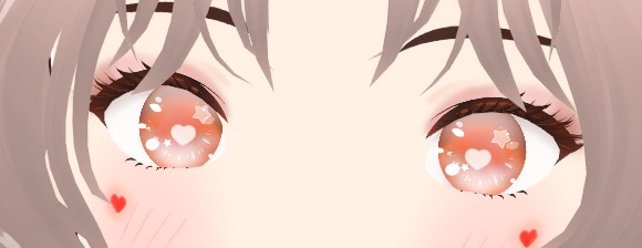 [VRoid Texture] Orange Dreamy Heart Eyes (Irises) Texture - FREE ...