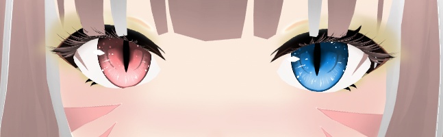 [VRoid Texture] Multicolor Red & Blue Cat Eyes (Irises) Texture ...