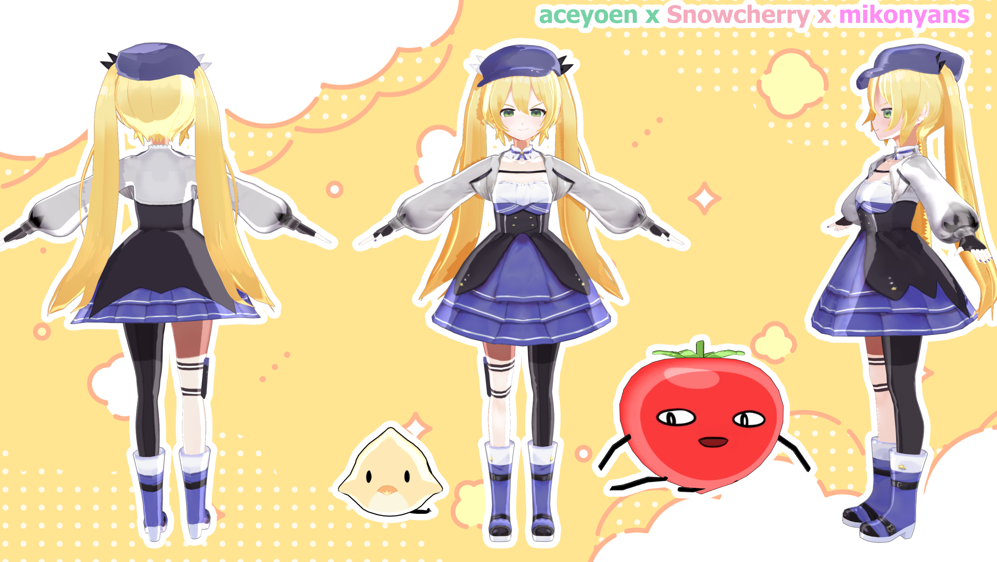 Dokibird Vtuber 3Dモデル - DokiBird 3D Model Fan Art - xsnowcherry - BOOTH
