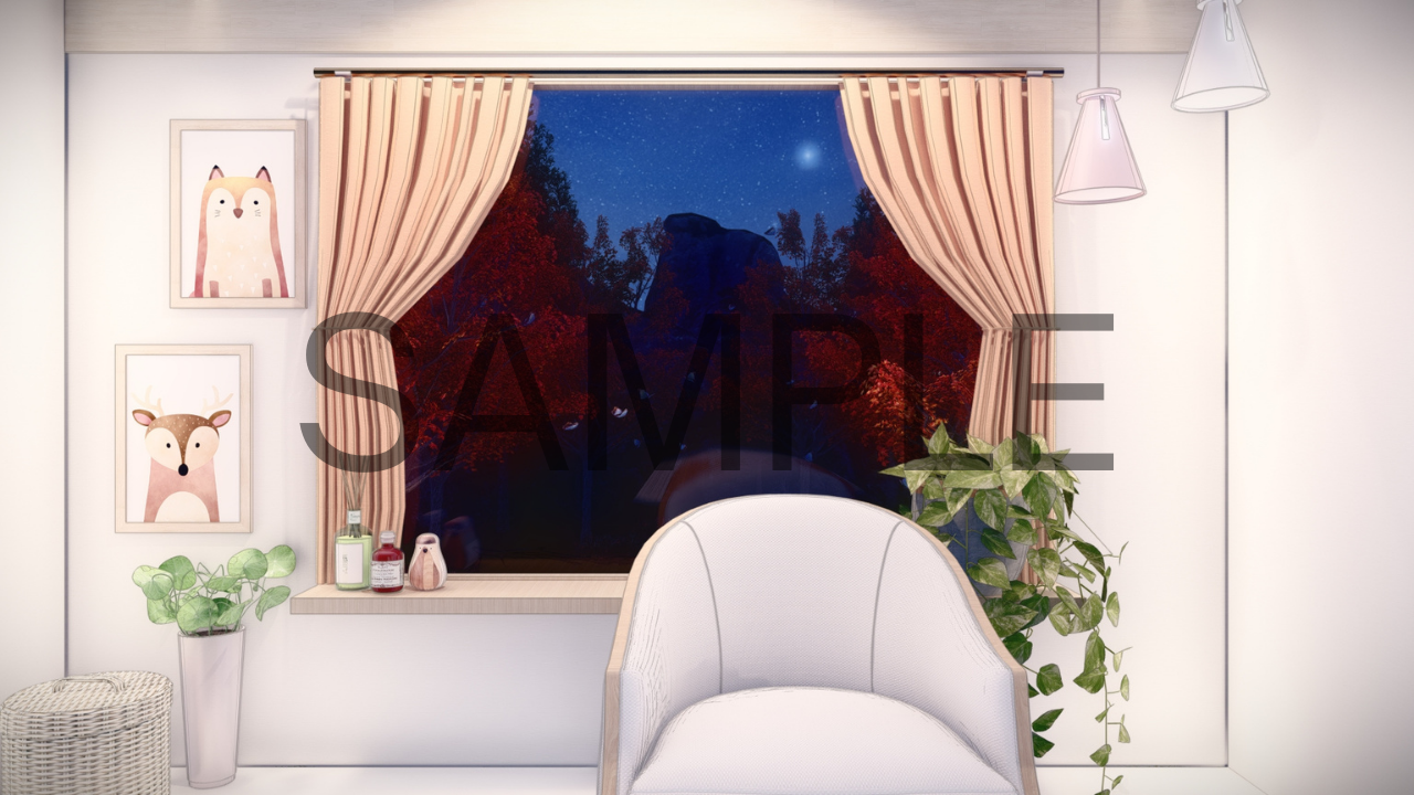 【フリー素材】動く配信背景 Maple Tree Room View 部屋窓からの秋 - MaDoo Studio - BOOTH