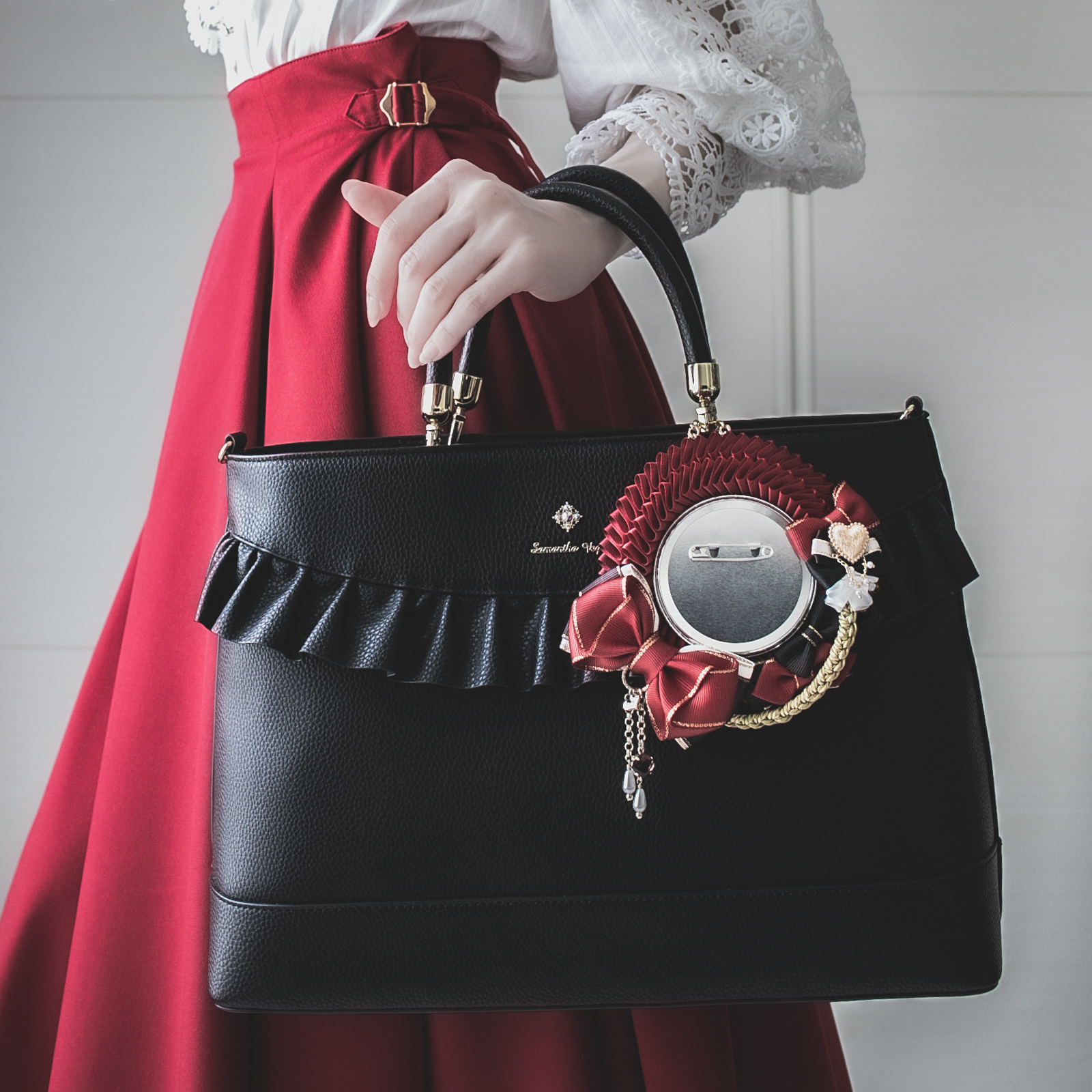 Chic Elegance - L / チェリーレッド / ロゼット - Mori Rosette - BOOTH