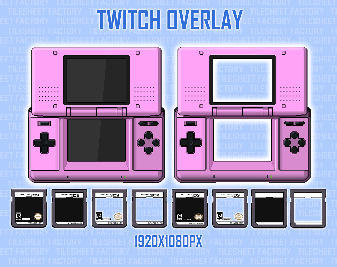 Retro Twitch Overlay NDS Pink - 8BitPanda - BOOTH