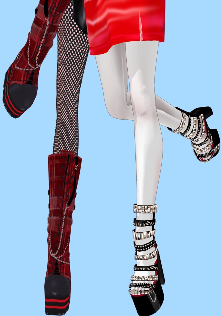 PlaidPunk Rave Boots and Punk Studded Platforms Vintage Punk ...