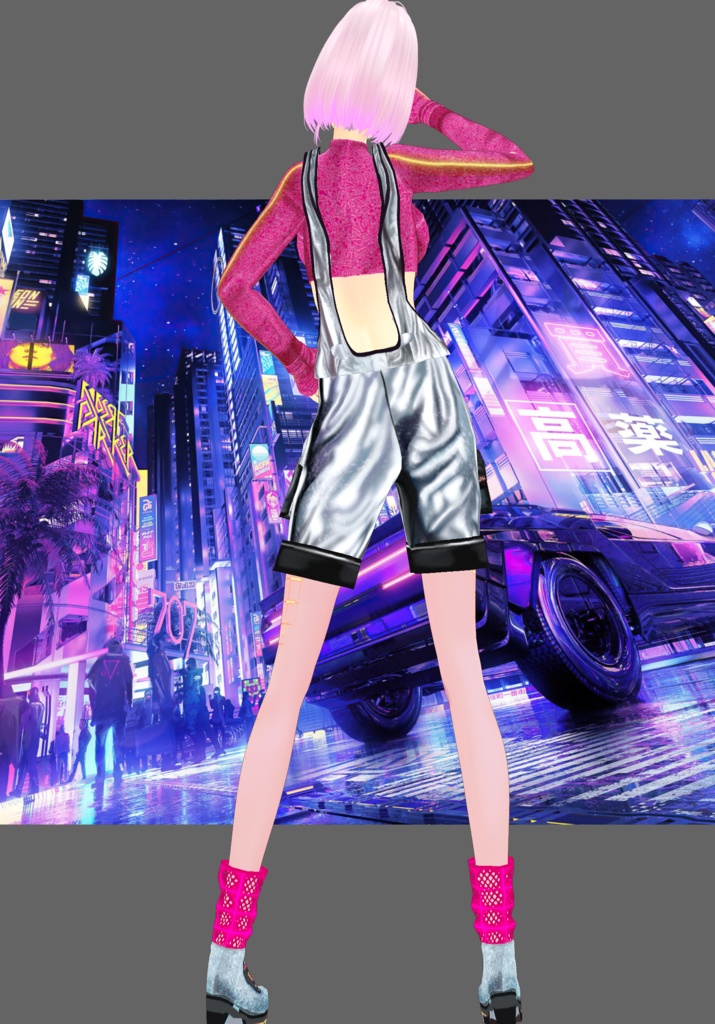 Pink Silver Cyberpunk Romper Set. Cyberpunk Fashion - vintvgedesires ...
