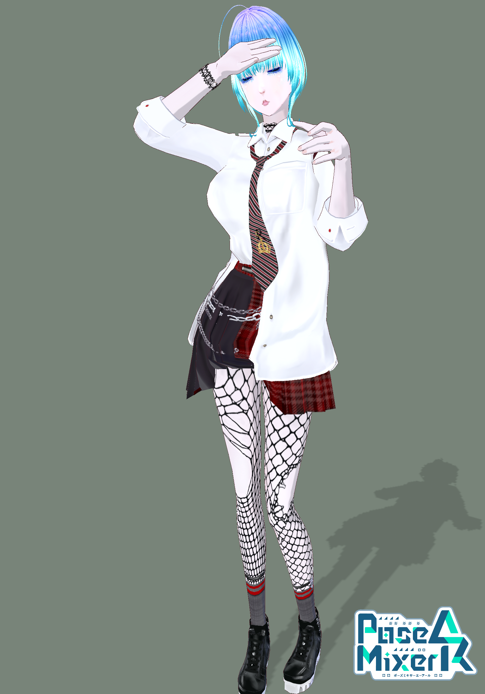 Rebel Punk School Girl Uniform Set - vintvgedesires - BOOTH