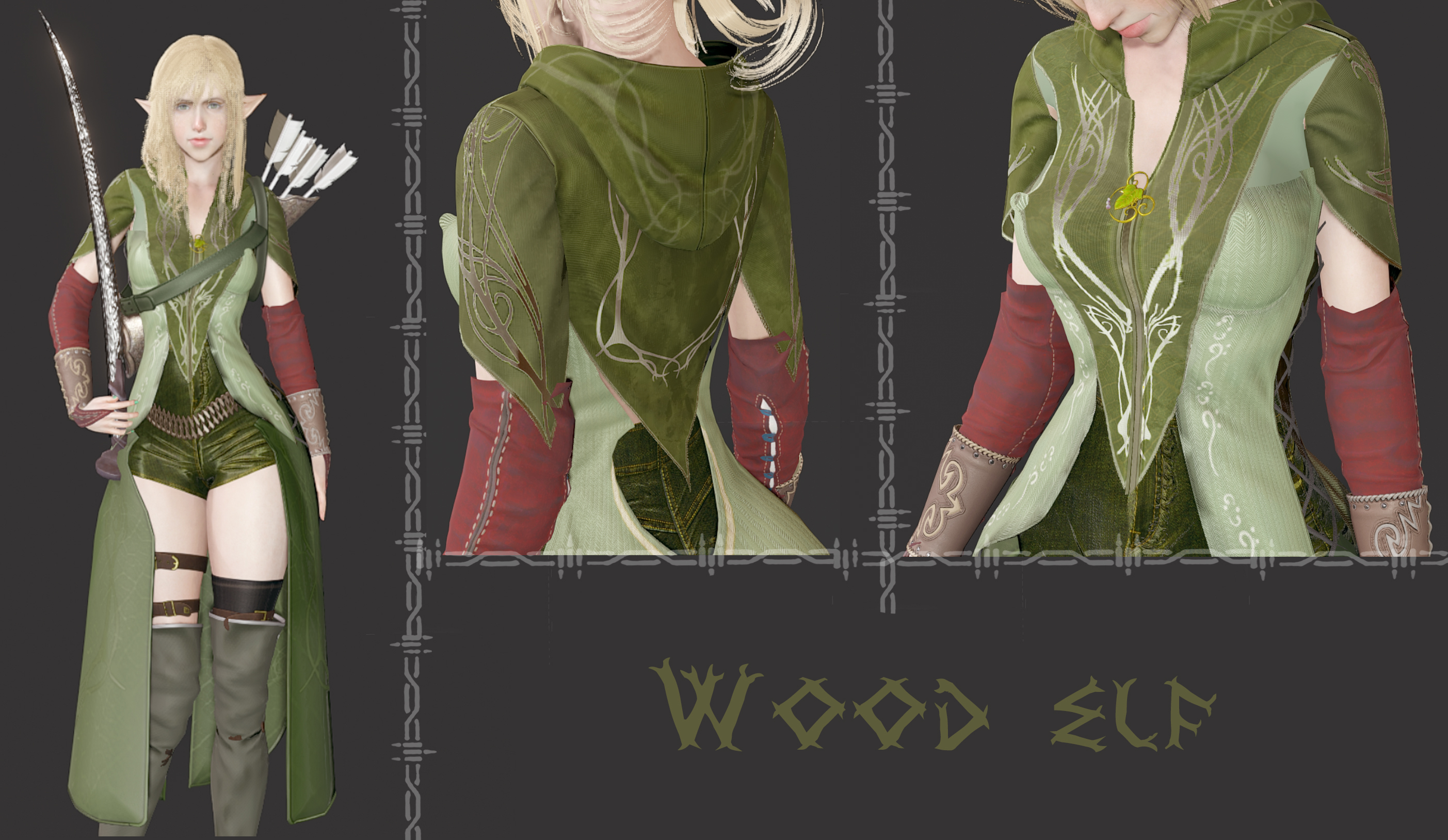 HS2/AI ：a she-elf and Lord of the rings wood elf cloth - Lof - BOOTH