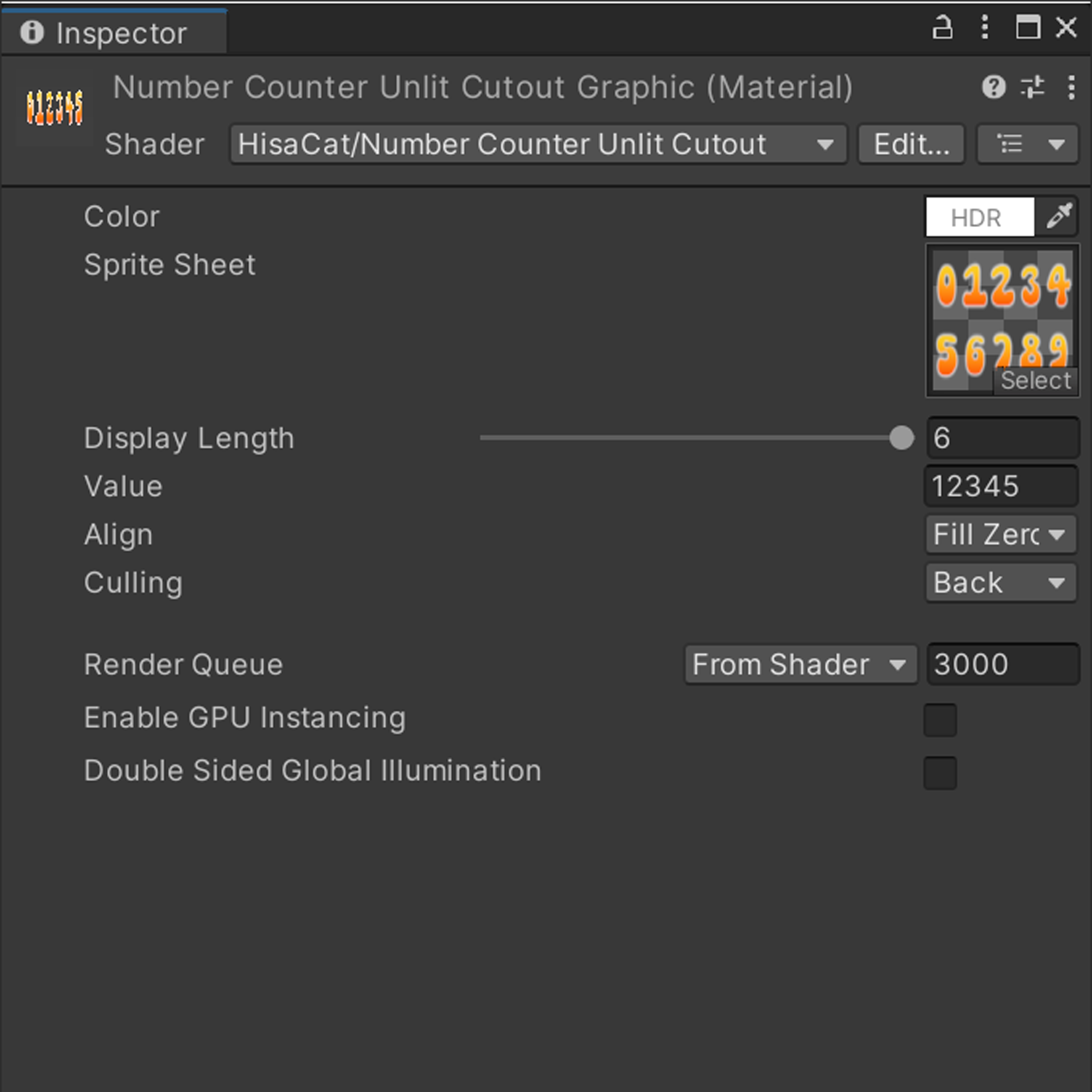 【無料】Number Counter Shader - HisaCat Shop - BOOTH