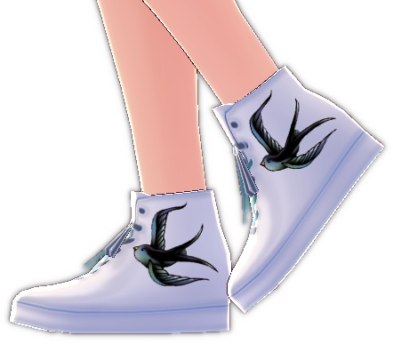 Rockabilly Swallow Shoes - VROID hi-cut shoe texture - Tessa's Trendy ...