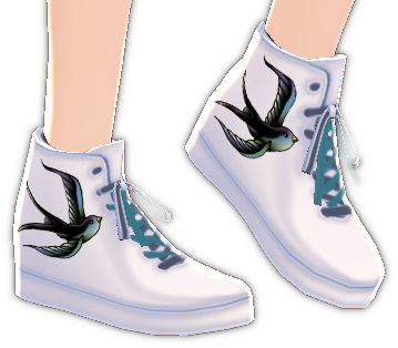 Rockabilly Swallow Shoes - VROID hi-cut shoe texture - Tessa's Trendy ...