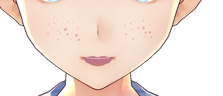 Realistic Freckles on Female Face VROID texture - Tessa's Trendy Tees ...