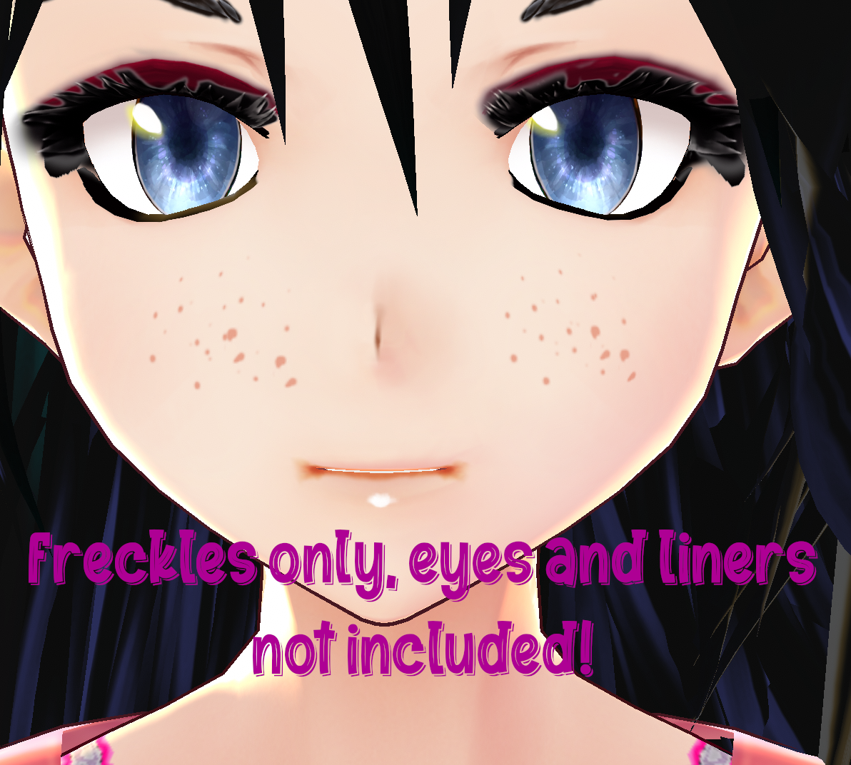 Realistic Freckles on Female Face VROID texture - Tessa's Trendy Tees ...