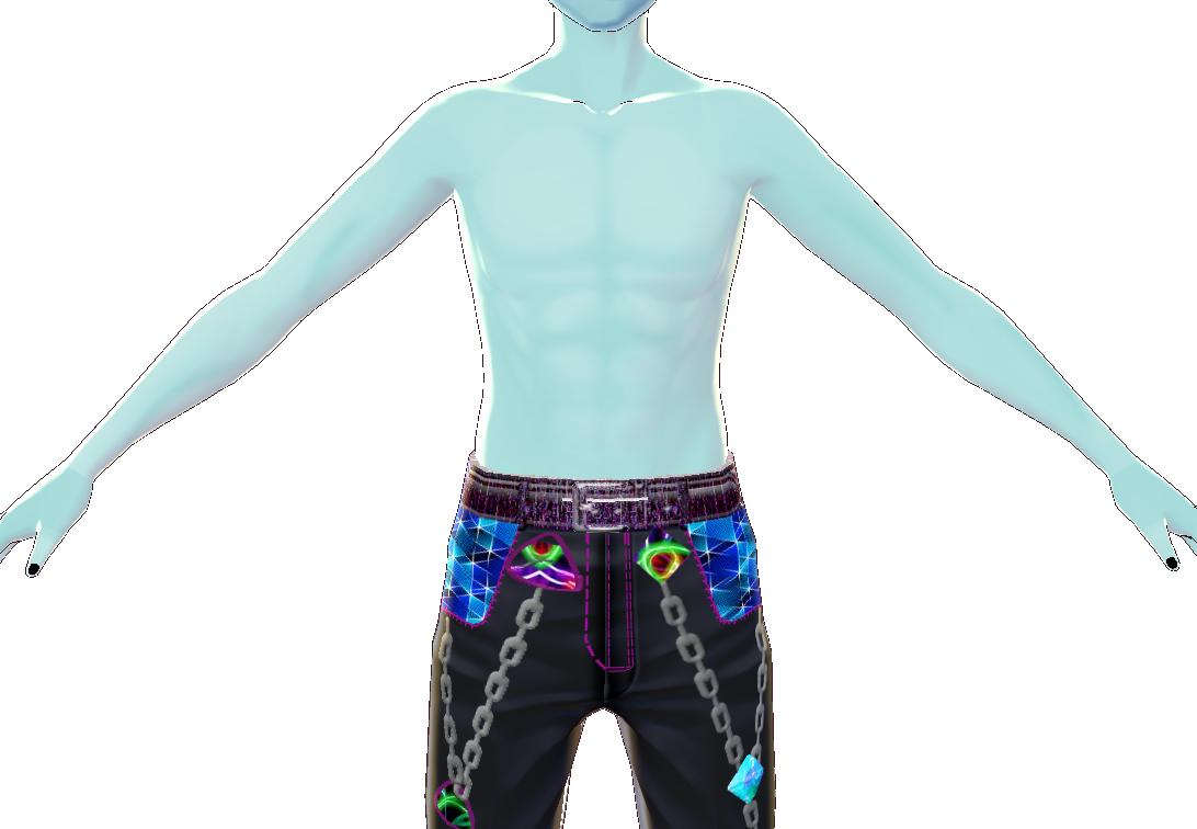 Light Blue MALE muscle body and face VROID textures - Tessa's Trendy ...