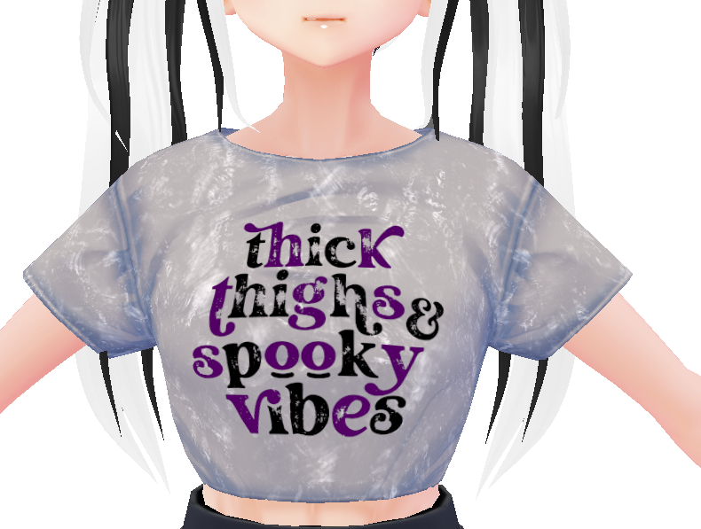 Thick Thighs Spooky Vibes - 3 PIECE VROID TEXTURES - Tessa's Trendy ...