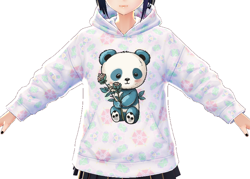 Pandas #5 3 piece VROID textures - Tessa's Trendy Tees - BOOTH