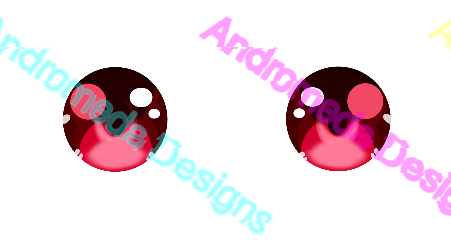 【Vroid 虹彩】Red Anime Irises - Andromeda Designs - BOOTH