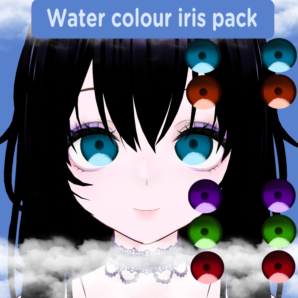 Water color iris pack {Vroid} - Andromeda Designs - BOOTH