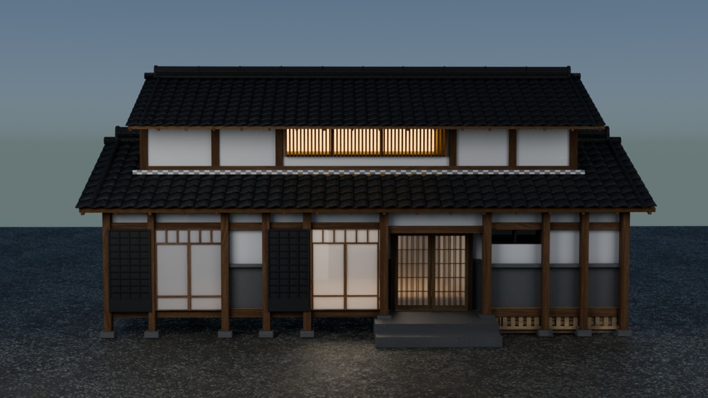 【3Dモデル】日本家屋(Japanese House)[UnityPackage][Blender][fbx] - M - BOOTH