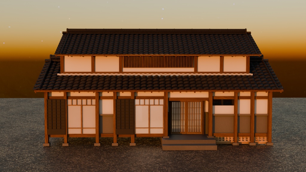 【3Dモデル】日本家屋(Japanese House)[UnityPackage][Blender][fbx] - M - BOOTH