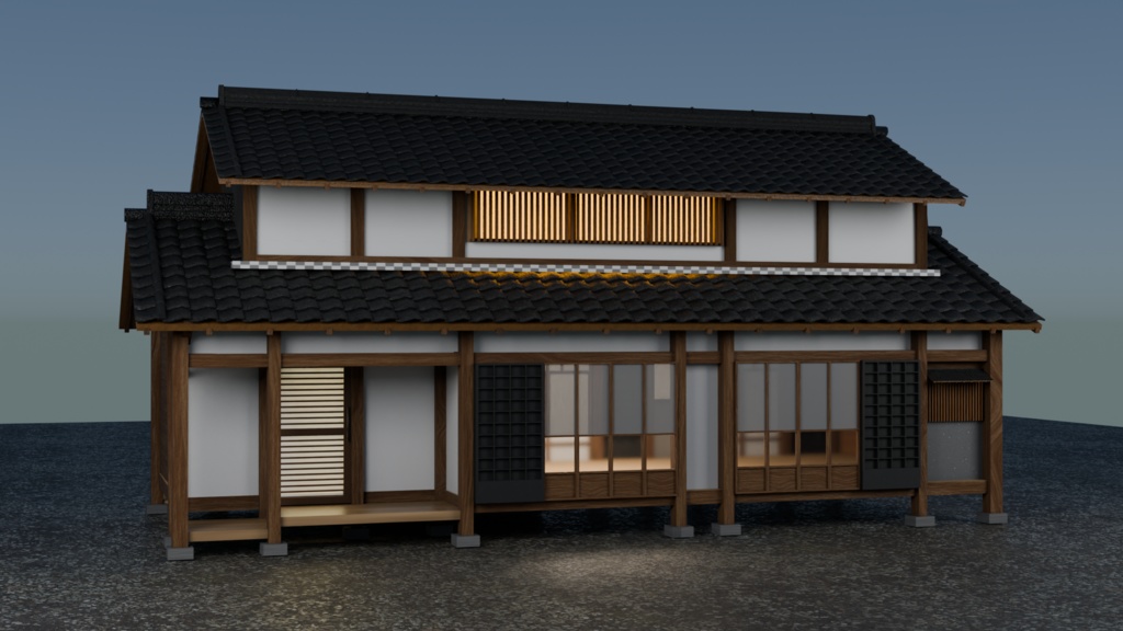 【3Dモデル】日本家屋(Japanese House)[UnityPackage][Blender][fbx] - M - BOOTH