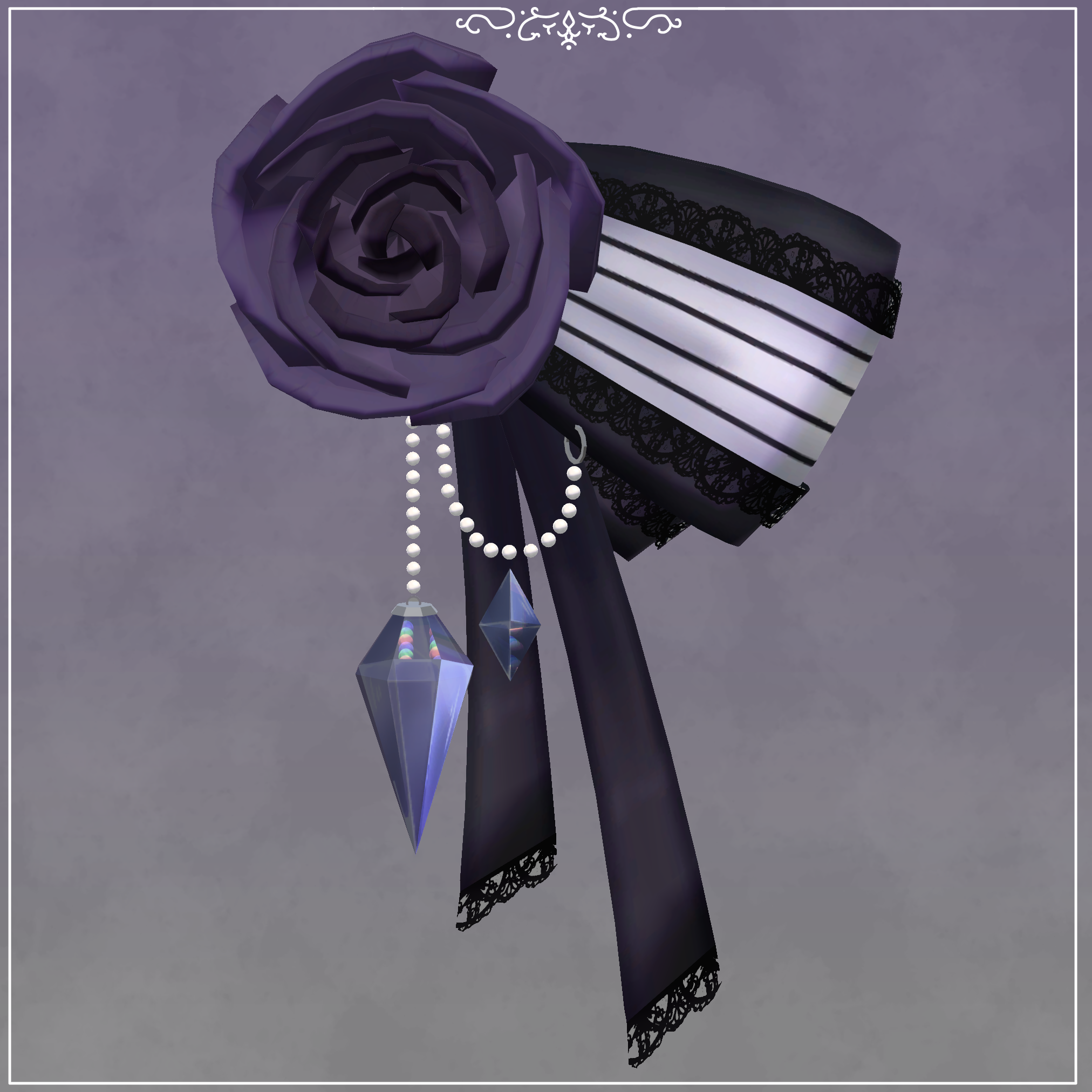 GOTHIC ROSE HAIR ACCESSORY【VRChat想定】 - MS宇宙貿易社 - BOOTH