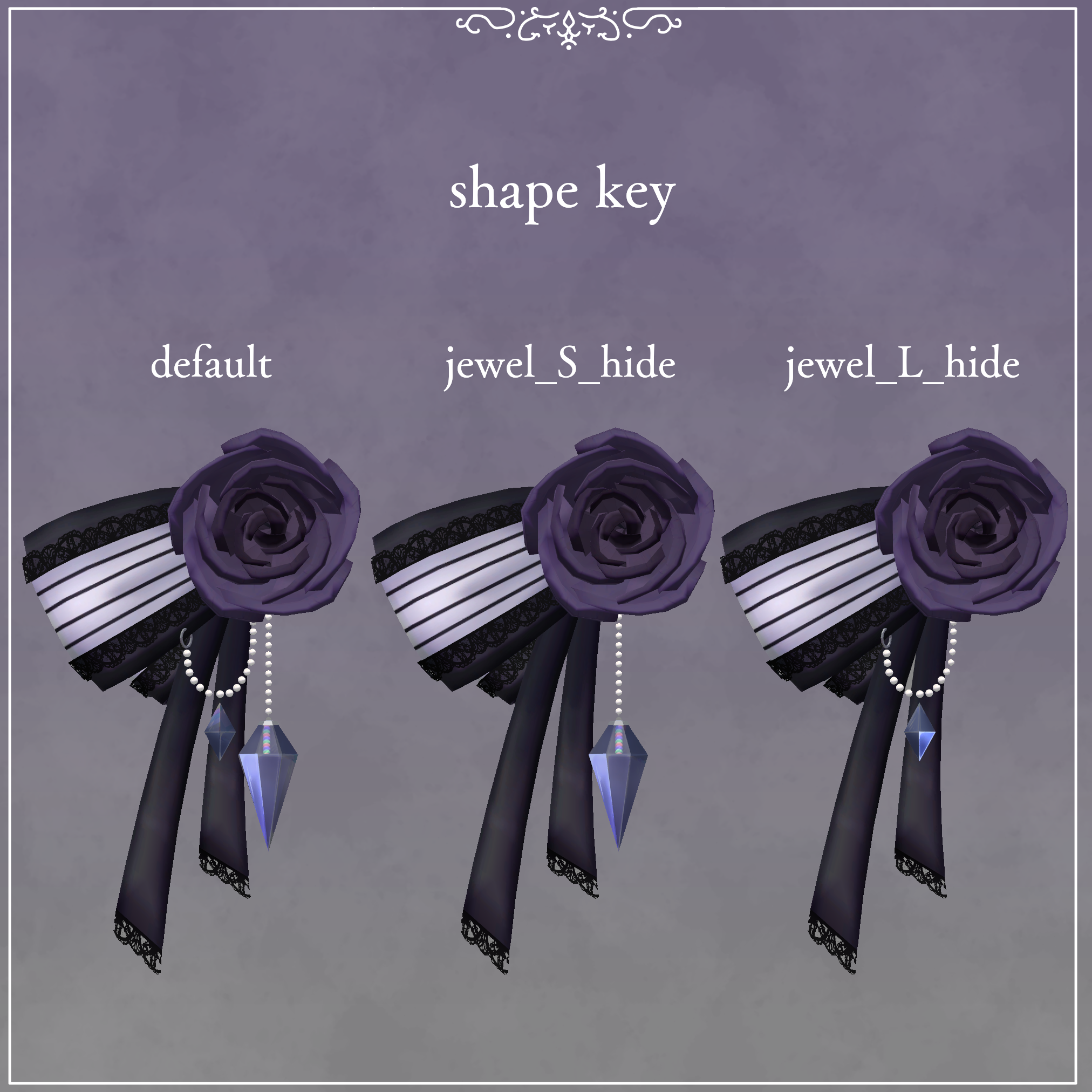 GOTHIC ROSE HAIR ACCESSORY【VRChat想定】 - MS宇宙貿易社 - BOOTH