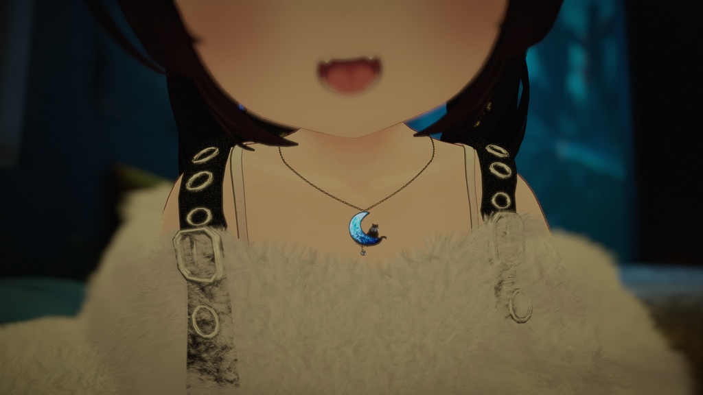 【無料】VRChat向けアクセサリー「月猫ネックレス」【phys bone使用】 - 下川wiki - BOOTH