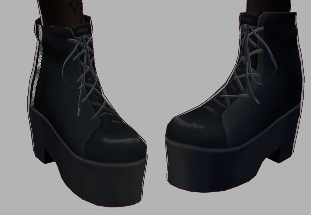 [VROID] Women's complete emo outfit | Skirt+shirt+boots+glasses ...