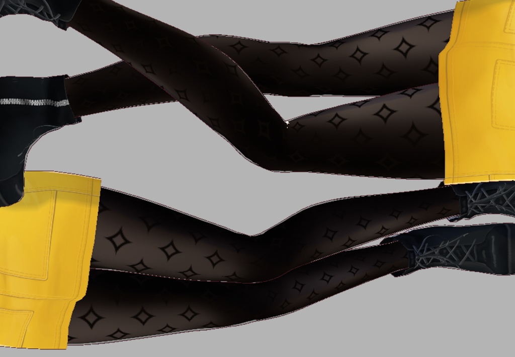 [VROID] Women's complete emo outfit | Skirt+shirt+boots+glasses ...