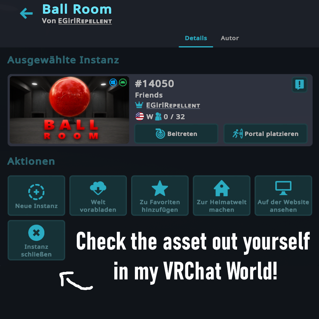 Bouncy Ball [ SCP-018 ] I VRChat World Asset - EGirlRepellent - BOOTH