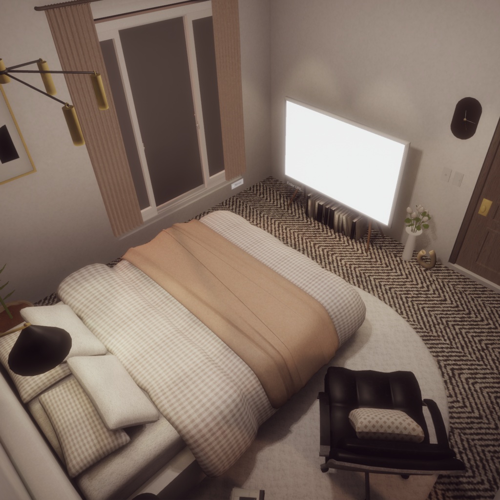 [VRC World] Mono Beige Room - UModeler - BOOTH