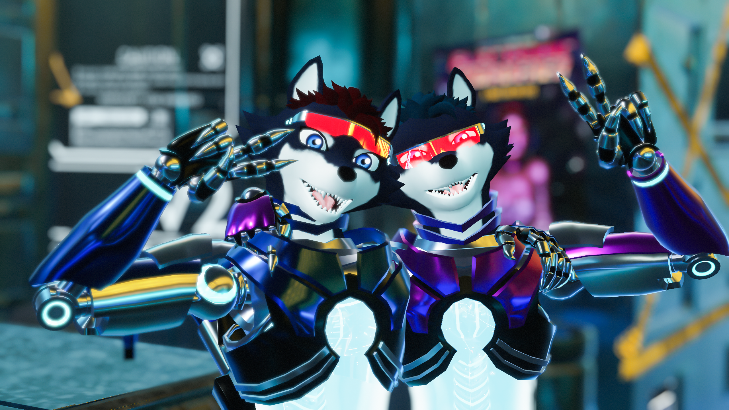 Cyberwolf Tyller - Vrchat PC + Quest - noko01 - BOOTH