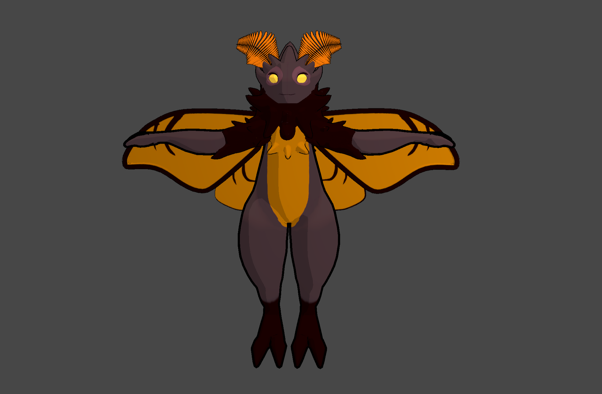 Mothmello VR Chat Avatar Base - Furry Moth - dunhuapestis - BOOTH
