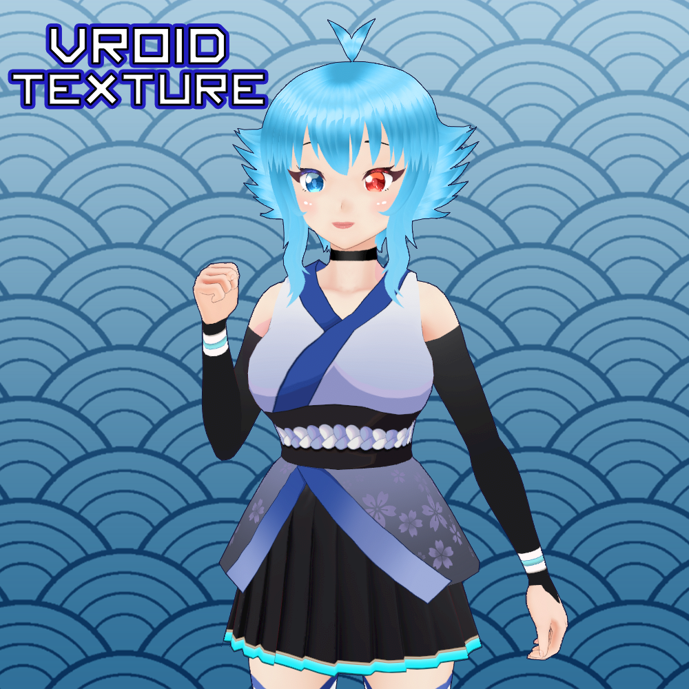 Vroid clothing genshin impact style - glitter_azul - BOOTH