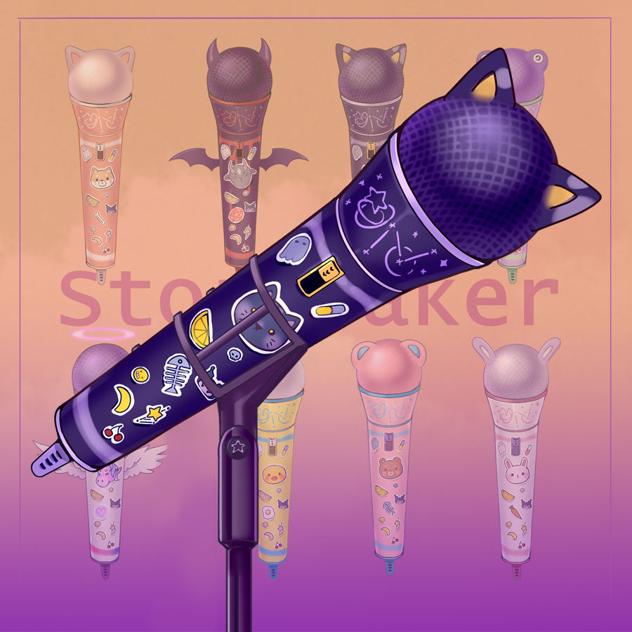 2D Cute microphone [Vtuber asset] - storytaker - BOOTH