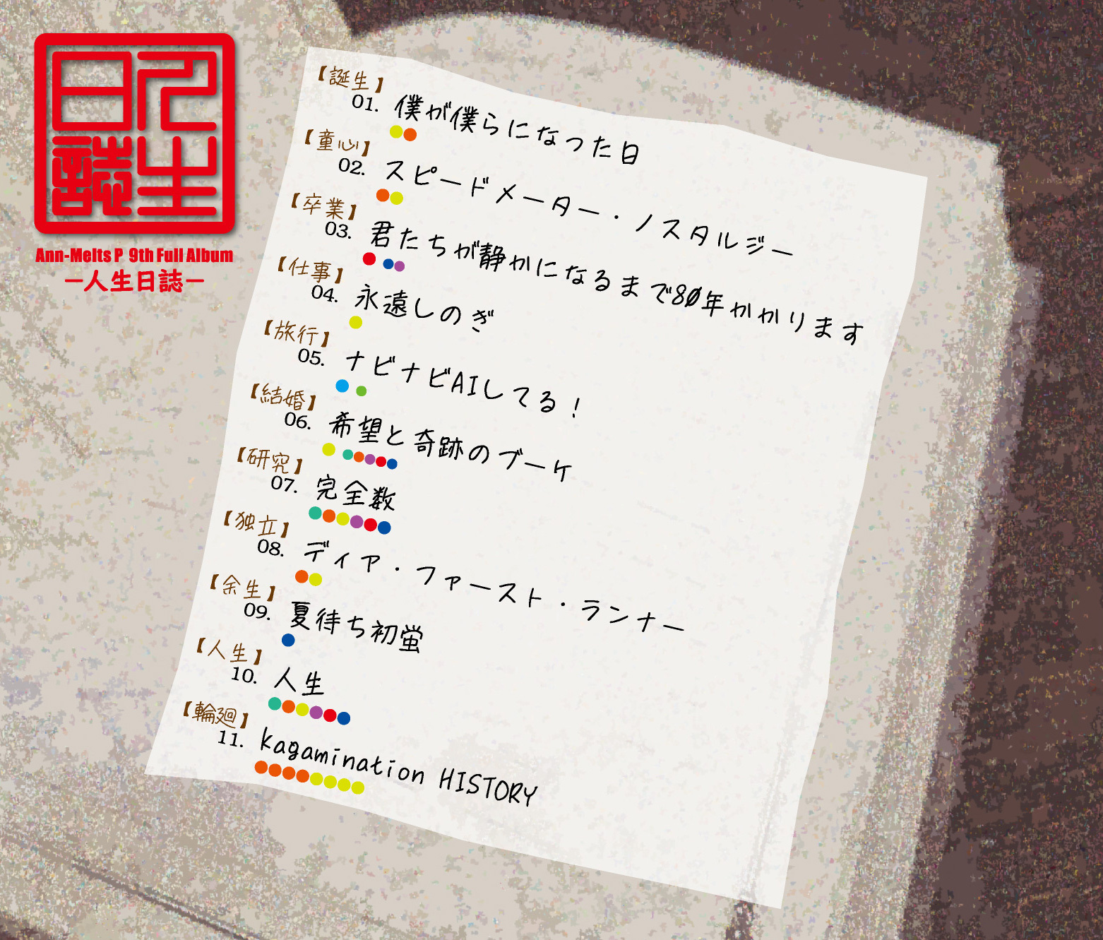 アンメルツP 9th Full Album『人生日誌』 - G.C.M Records Online Shop - BOOTH