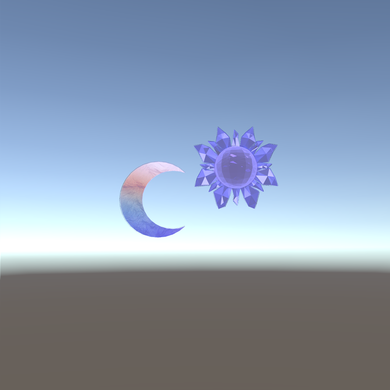 オリジナル3Dモデル 『太陽と月 * sun and moon』VRChat * cluster - fragment of time - BOOTH