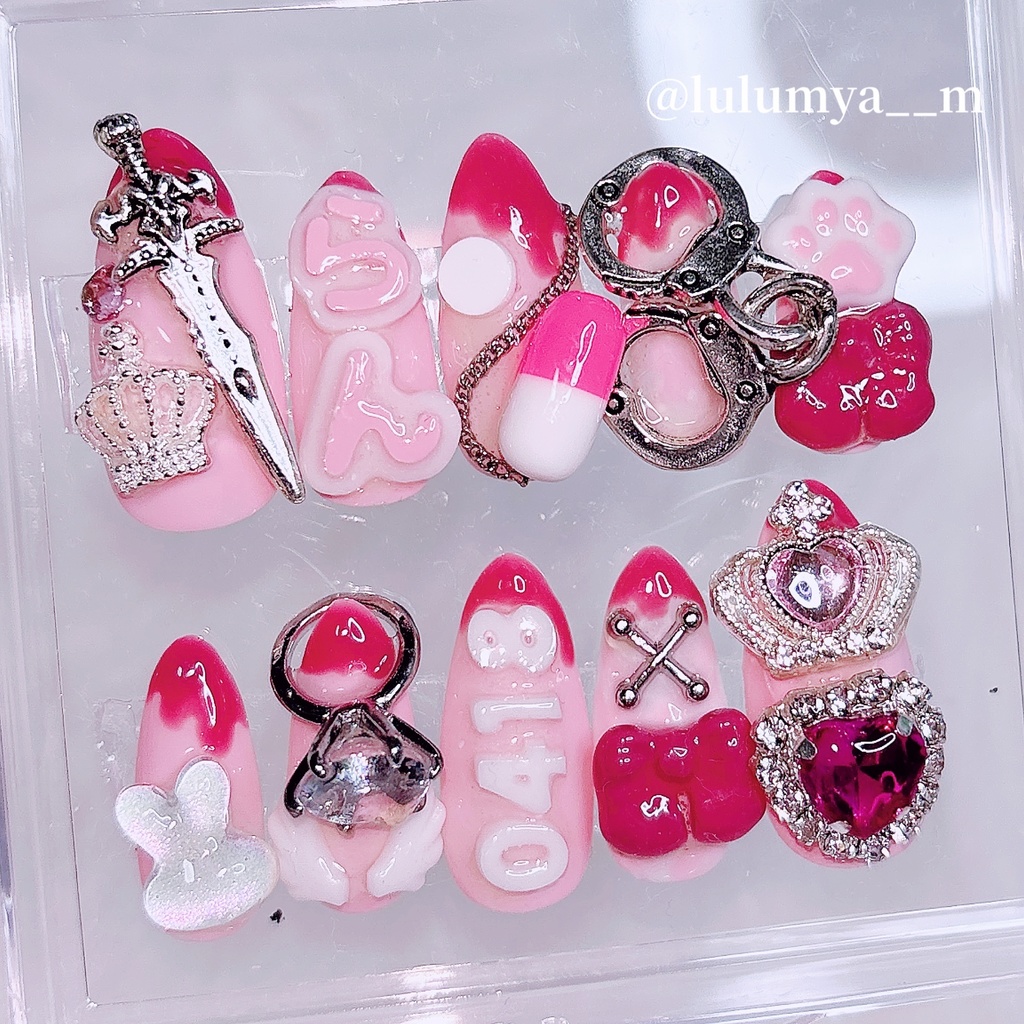 オーダー番号350104 - 𝐋𝐮𝐥𝐮.／推し活ネイルチップ - BOOTH