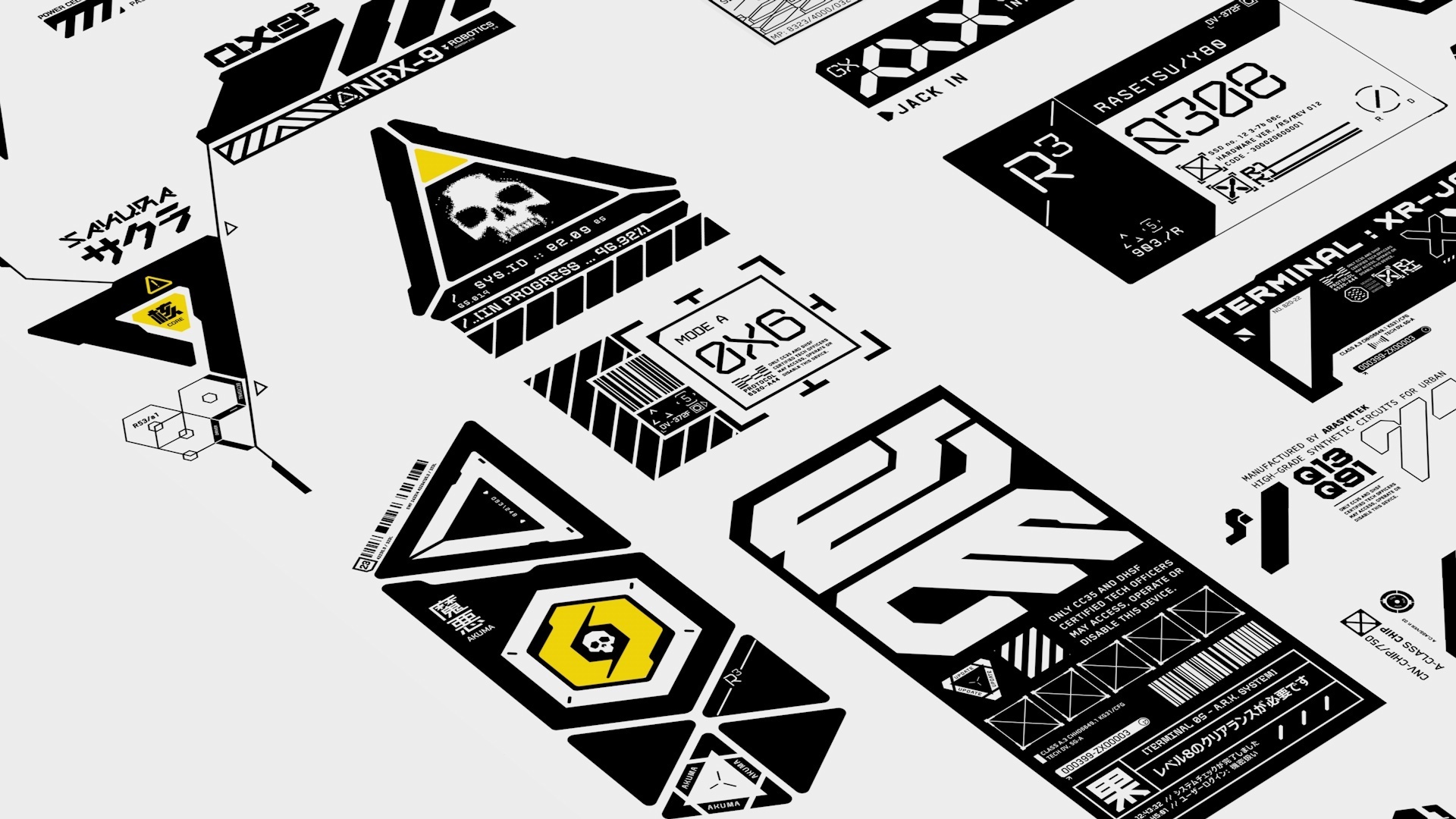 Cyberpunk Decals Vector Pack 6 - creatiflux - BOOTH