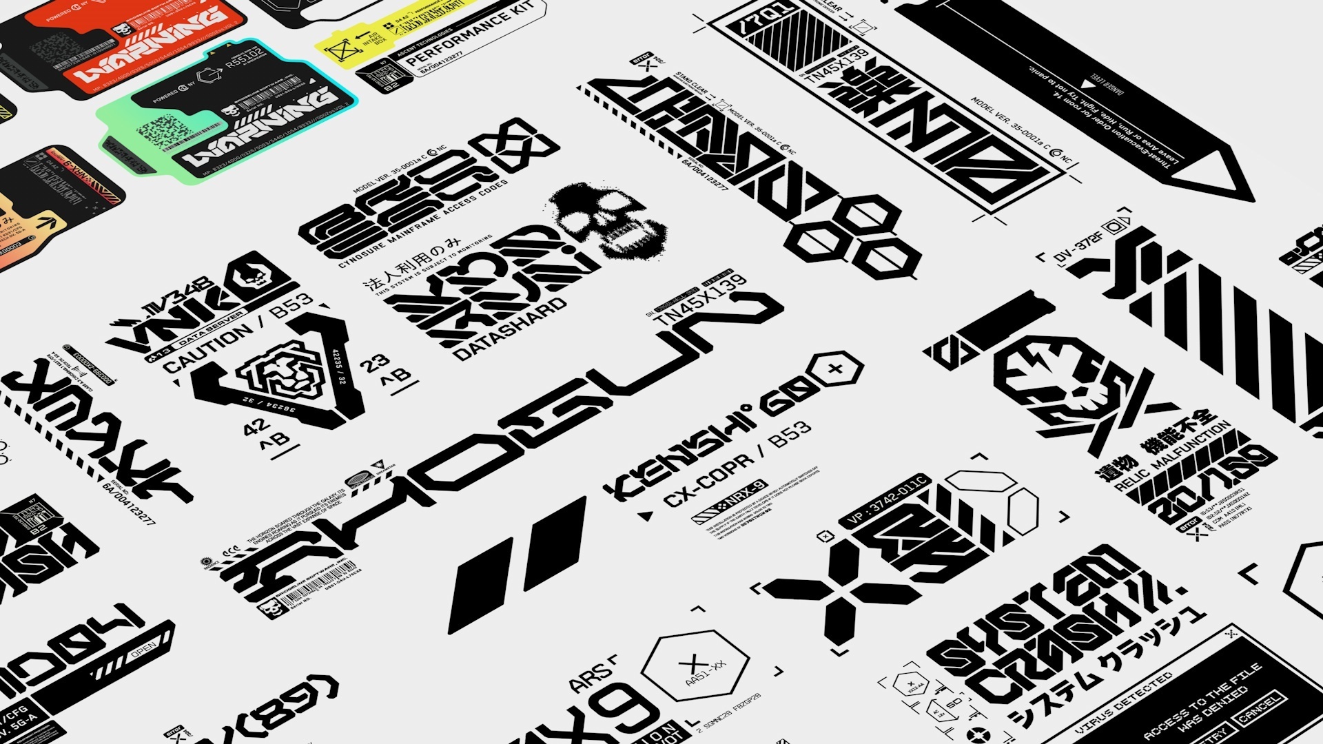 Cyberpunk Decals Vector Pack 6 - creatiflux - BOOTH