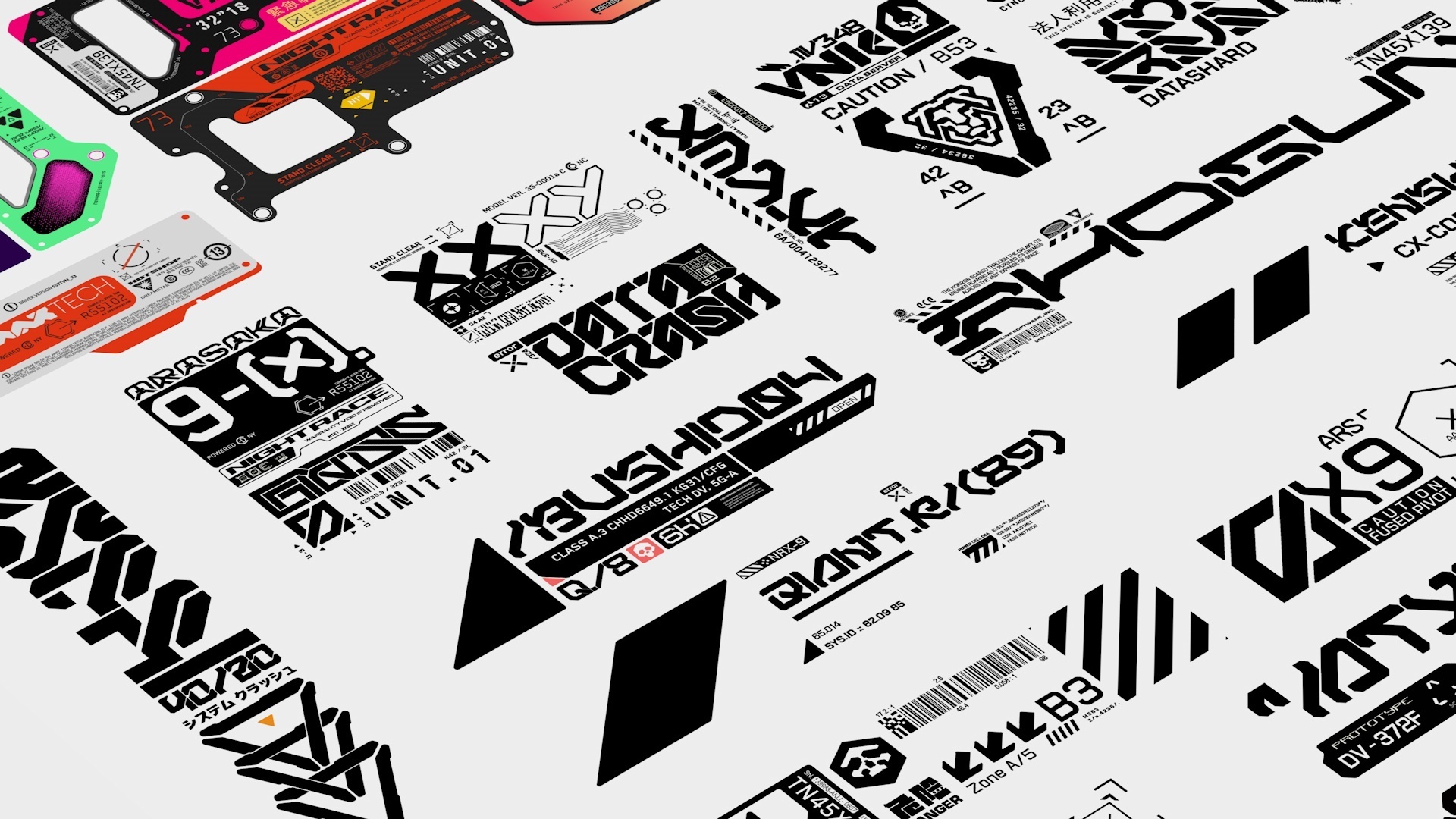 Cyberpunk Decals Vector Pack 6 - creatiflux - BOOTH