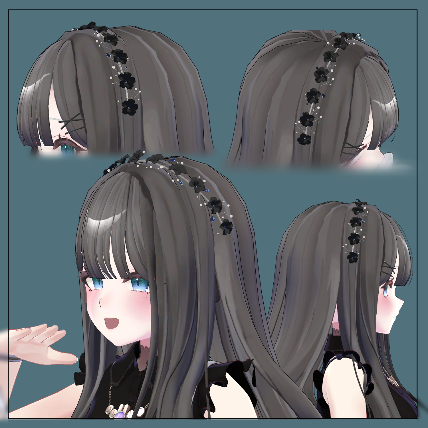 Romantic Floral Tiara - Violet - BOOTH