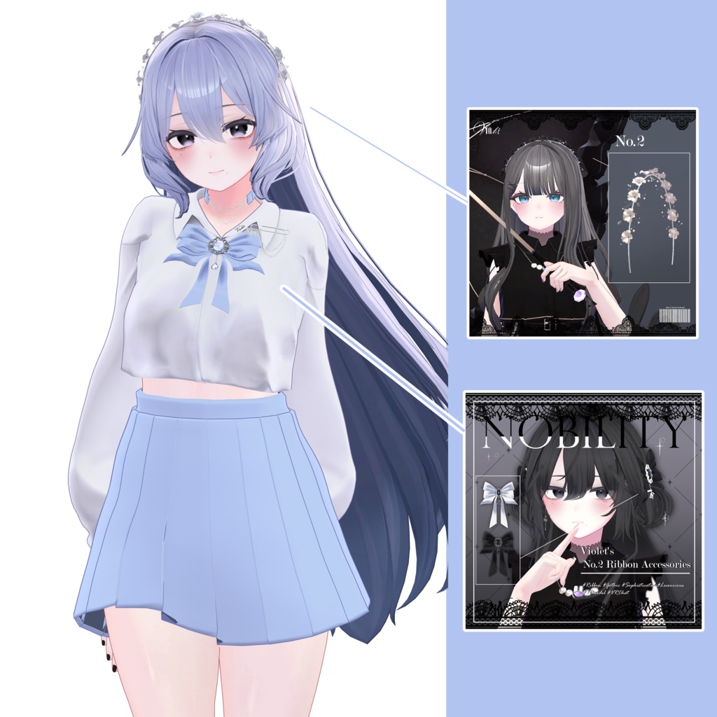 [💜] Daily Look outfits : Thursday for Kikyo [桔梗] - Violet - BOOTH