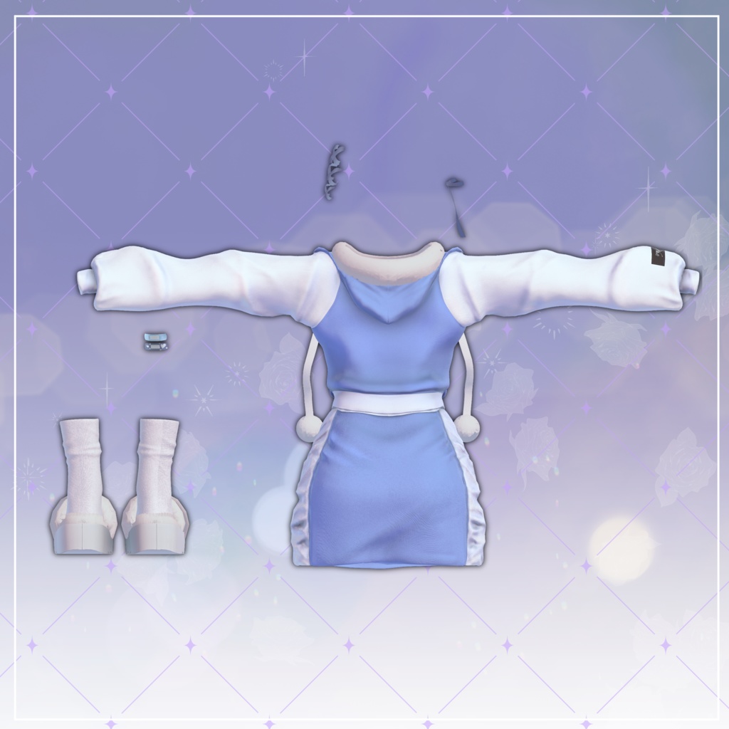 🤍 Daily Look outfits : Wednesday for Kikyo [桔梗] - Violet - BOOTH