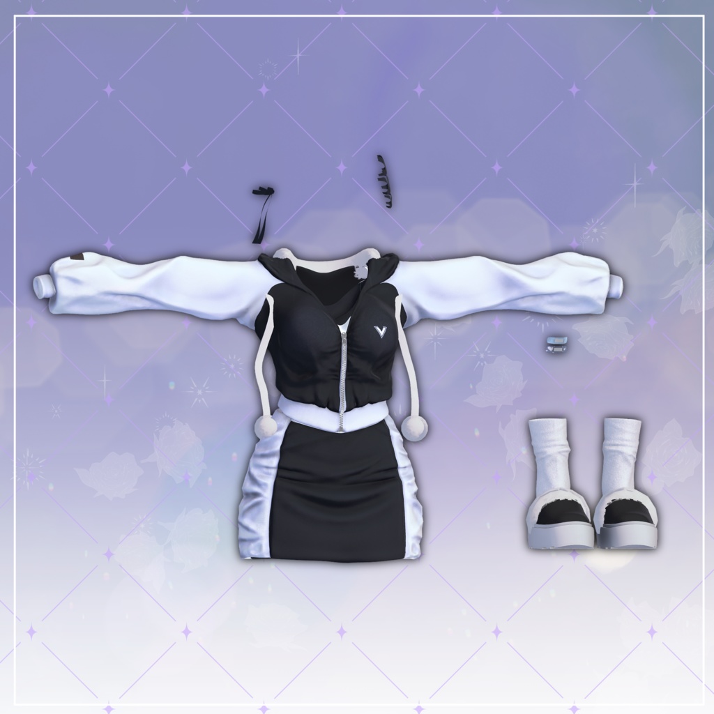 🤍 Daily Look outfits : Wednesday for Kikyo [桔梗] - Violet - BOOTH