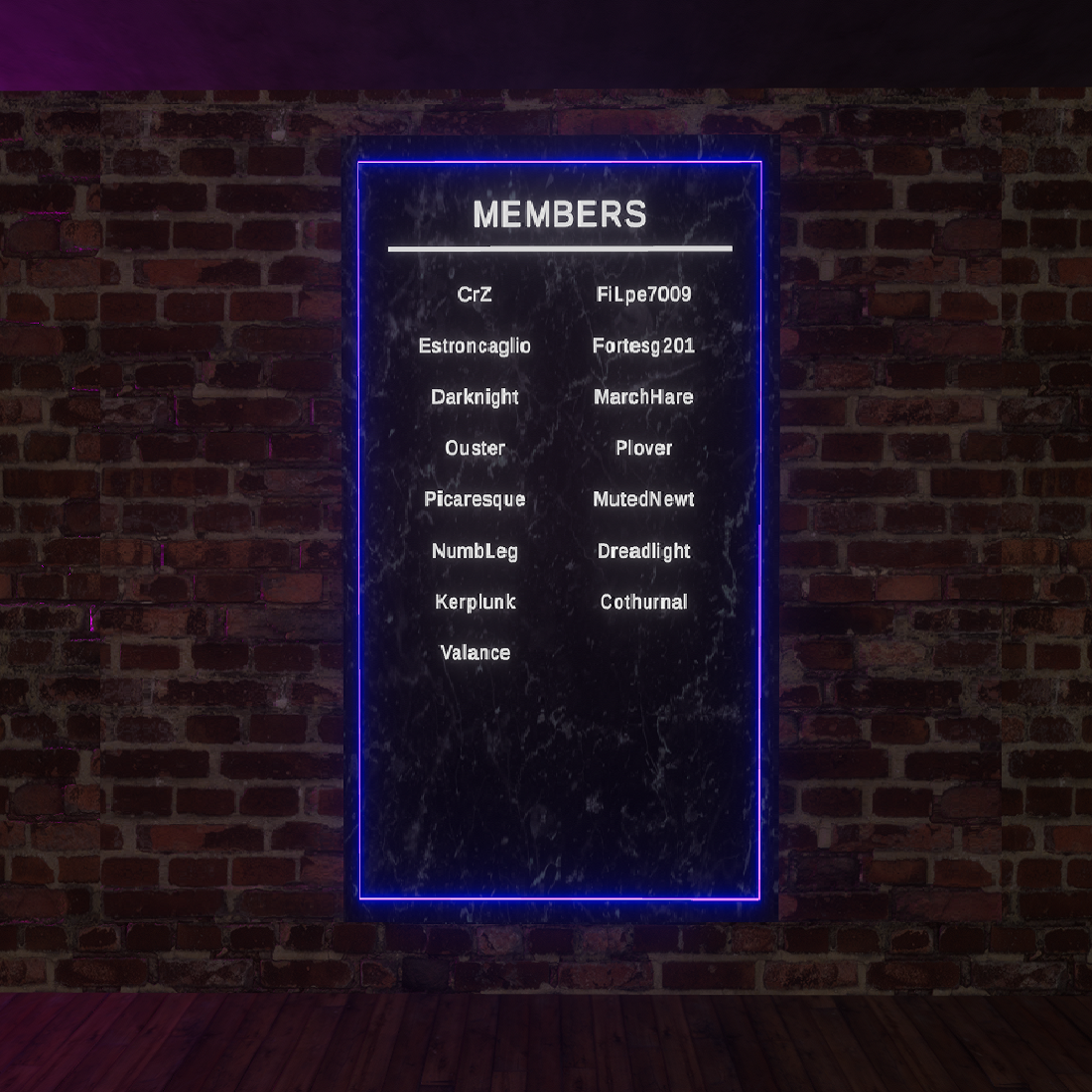 VRC Members/VIP Board (VRC メンバー/VIP 理事会) - crz3d - BOOTH