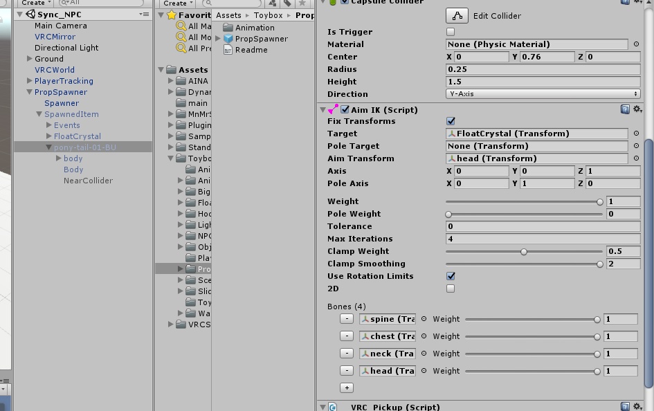 [VRChat][無料]同期プレイヤー追従NPCシステム（VRCSDK2用） - 奈良阪配本地 - BOOTH