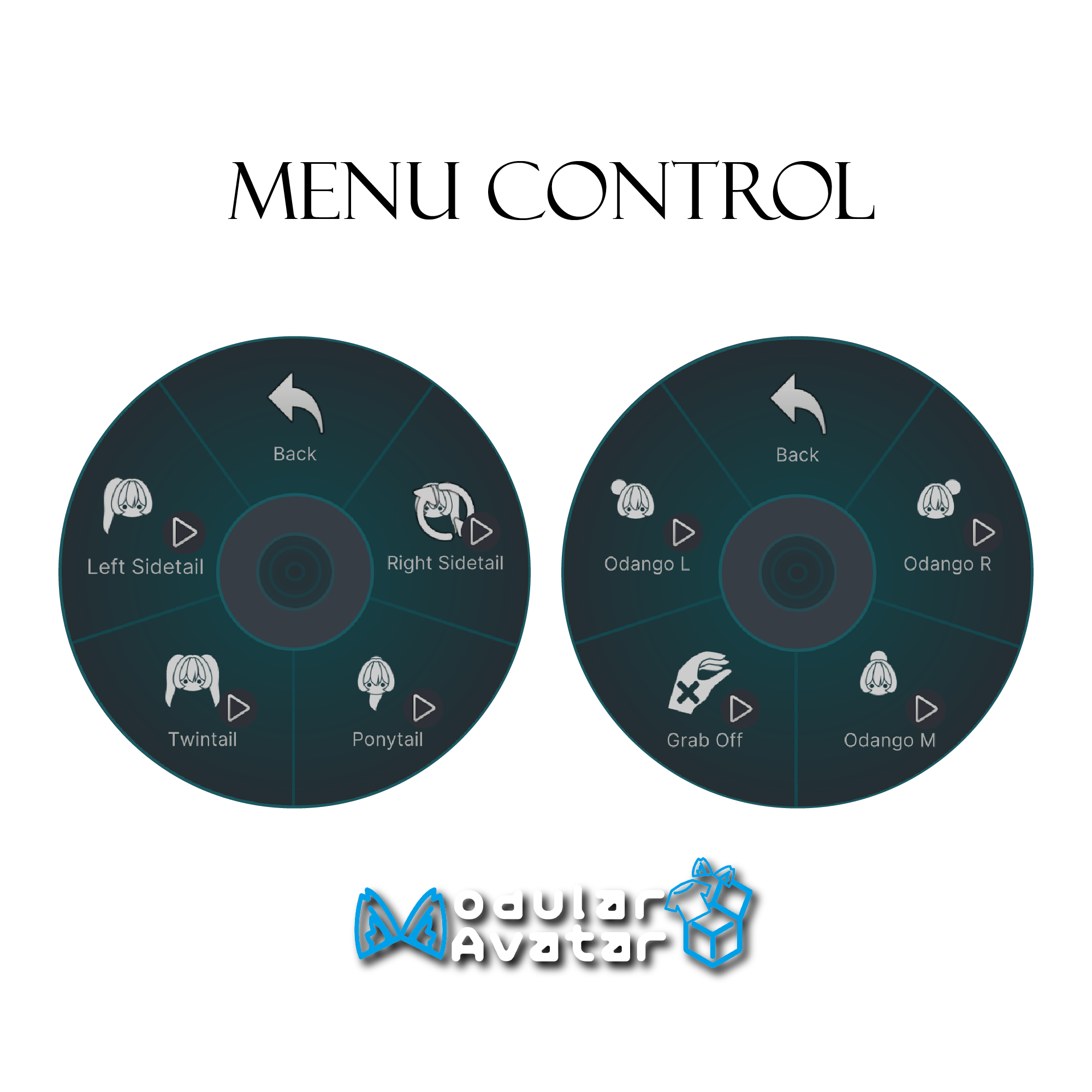 Odango Ponytail 🍡【15Avatars対応】 VRChat Gimmick Hair - APIN SHOP - BOOTH