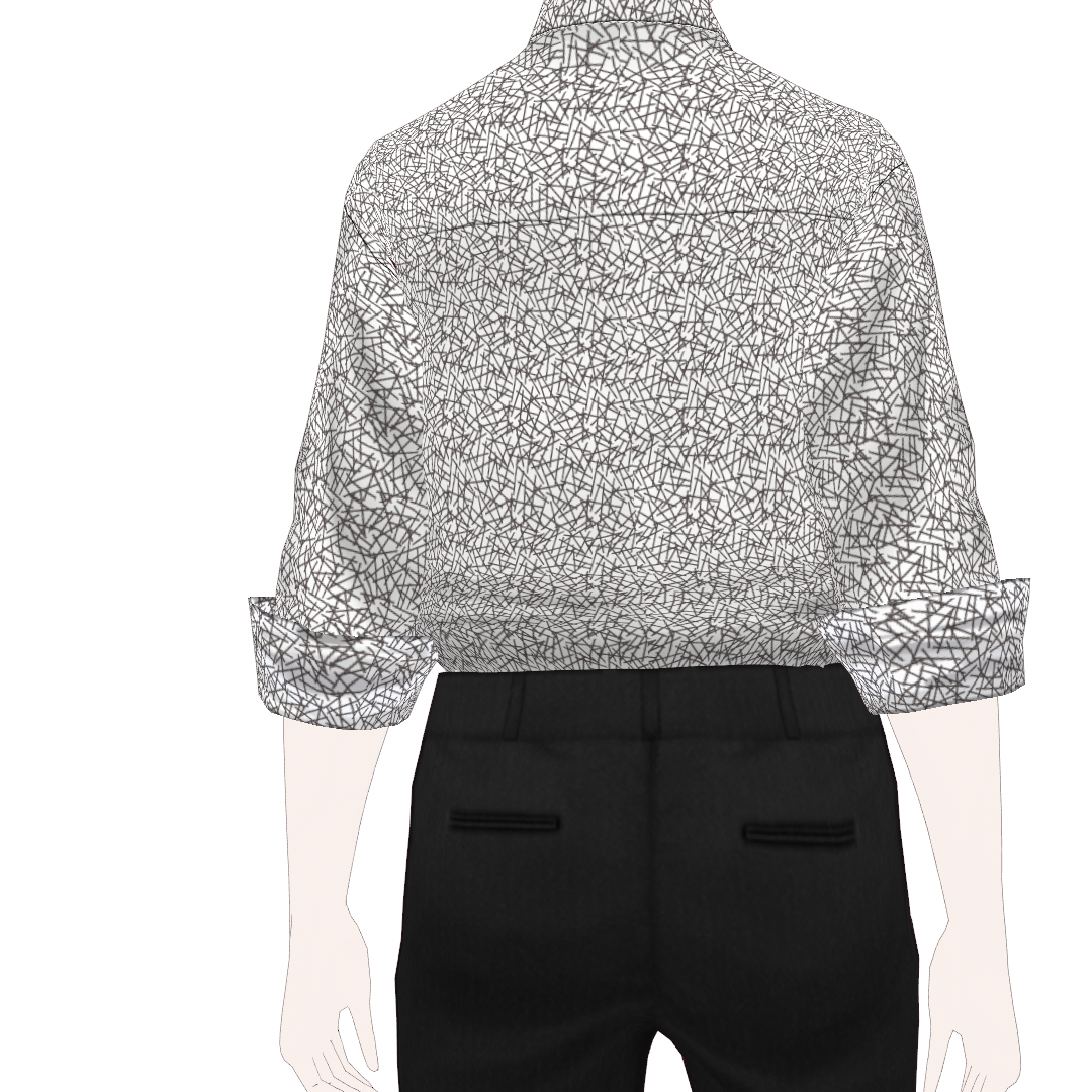 【VRoid】タックイン幾何学柄シャツ - sumire-sucre - BOOTH